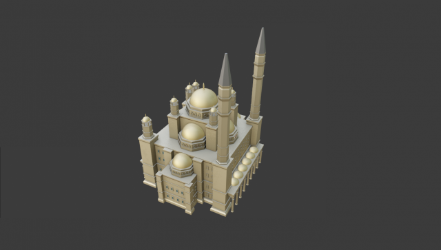 MOSQUE GAME READY LOW POLY 3D Model in Buildings 3DExport