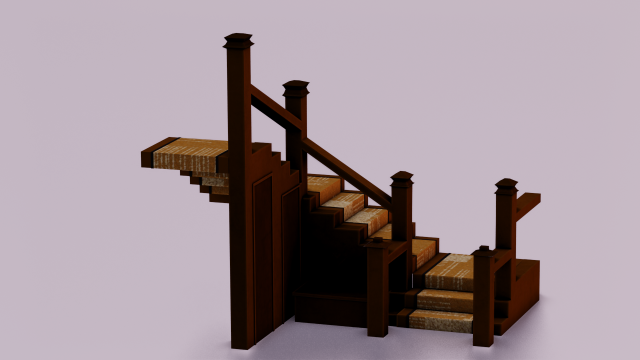 STEPS GAME READY LOW POLY 3D Model in Table 3DExport