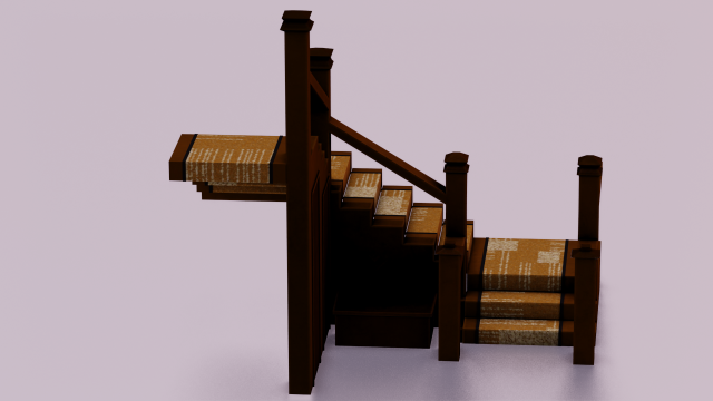 STEPS GAME READY LOW POLY 3D Model in Table 3DExport