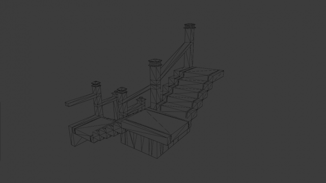 STEPS GAME READY LOW POLY 3D Model in Table 3DExport