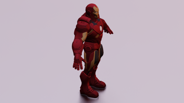 IRON MAN LOW POLY GAME READY 3D Model in Fantasy 3DExport