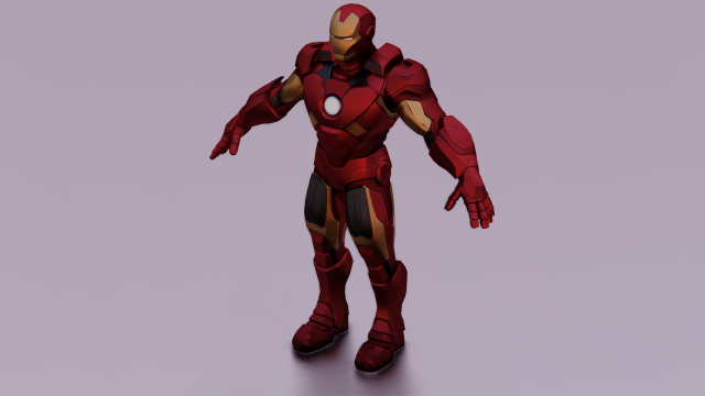 IRON MAN LOW POLY GAME READY 3D Model in Fantasy 3DExport