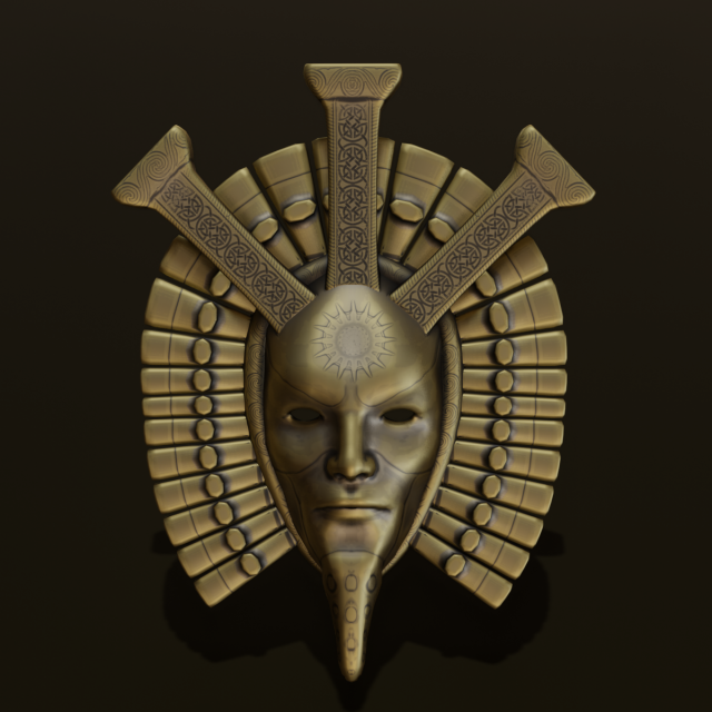ANTIQUE MASK LOW POLY GAME READY 3D Model in Decoration 3DExport