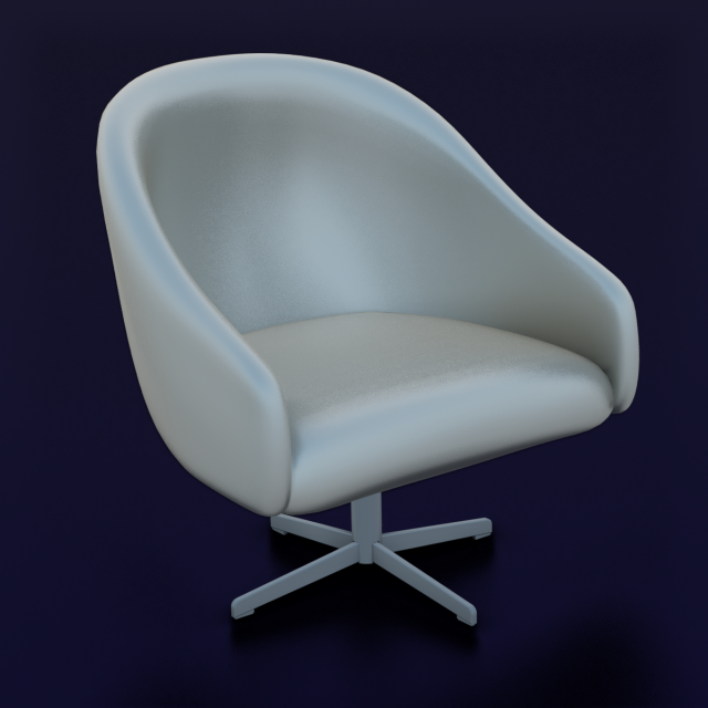 WHITE CHAIR LOW POLY GAME READY 3D Model in Chair 3DExport
