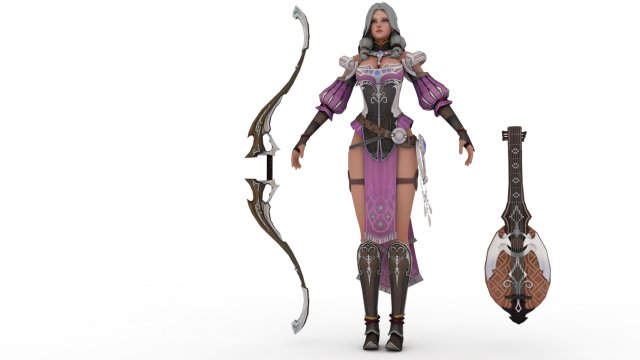 English Archer Rigged 3D Model in Other 3DExport