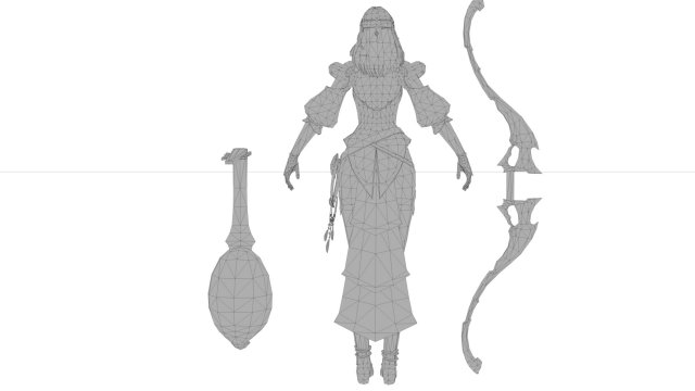 English Archer Rigged 3D Model in Other 3DExport