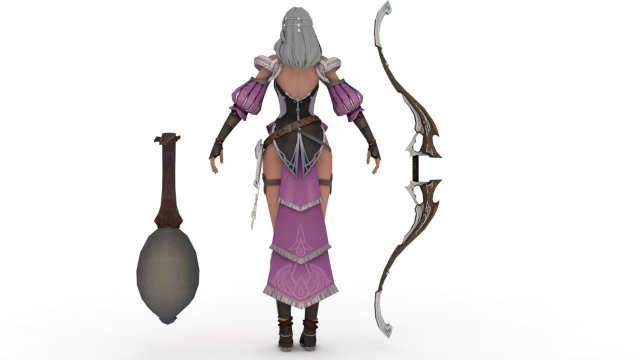 English Archer Rigged 3D Model in Other 3DExport