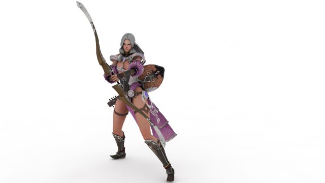 English Archer Rigged 3D Model in Other 3DExport