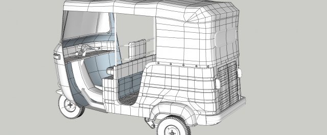 Auto rickshaw 3D Model in Compact Cars 3DExport