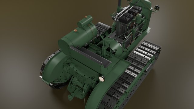 Tractor c60 3D Model in Old Cars 3DExport