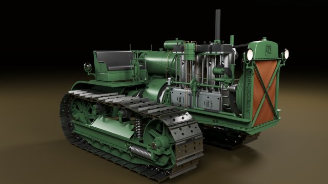 Tractor c60 3D Model in Old Cars 3DExport