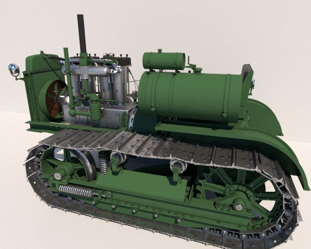Tractor c60 3D Model in Old Cars 3DExport