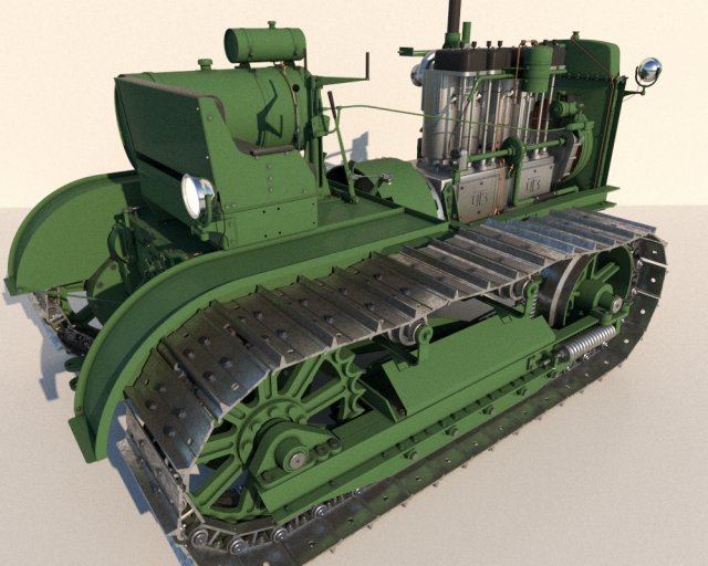 Tractor c60 3D Model in Old Cars 3DExport