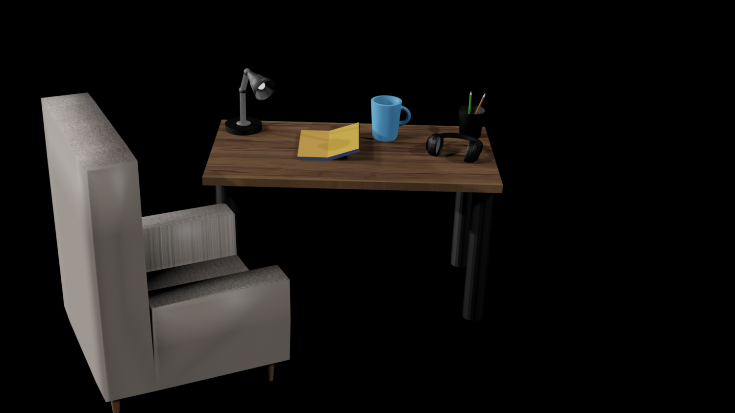 desktop 3D Model in Desk 3DExport