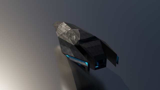 low poly space ship ver 1 3D Model in Fantasy Spacecraft 3DExport