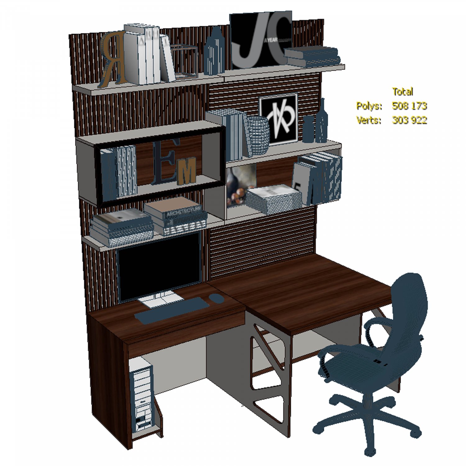 office table 3D Model in Desk 3DExport