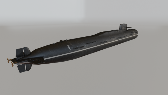 russian nuclear submarine project 667 3D Model in Submarine 3DExport