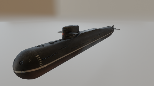 russian nuclear submarine project 667 3D Model in Submarine 3DExport