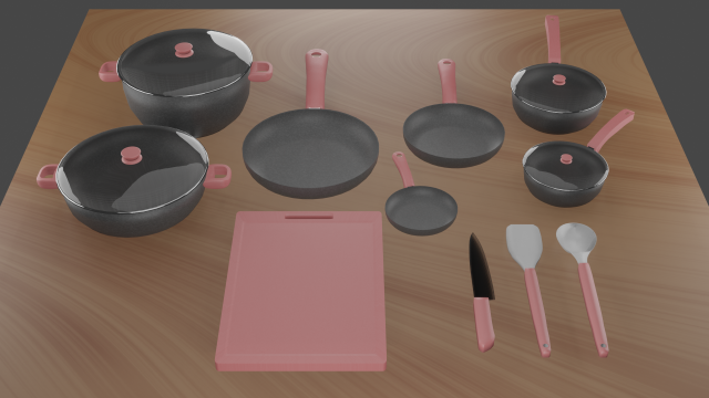 Kitchen Cookware Set 3D Model in Cookware Tools 3DExport