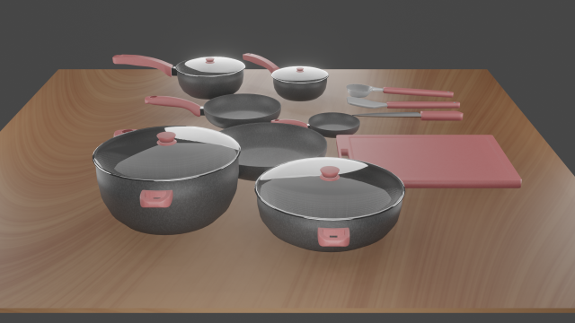 Kitchen Cookware Set 3D Model in Cookware Tools 3DExport