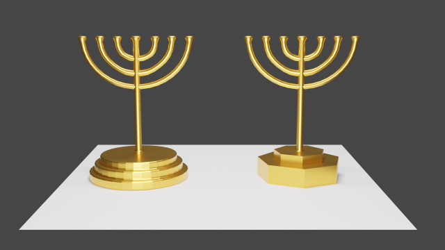 Menorah 3D Model in Other 3DExport