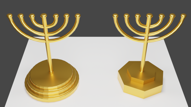 Menorah 3D Model in Other 3DExport
