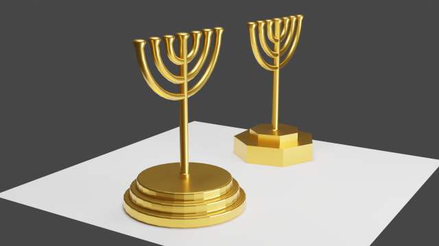 Menorah 3D Model in Other 3DExport