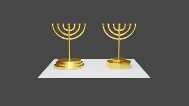 Menorah 3D Model in Other 3DExport