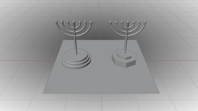 Menorah 3D Model in Other 3DExport
