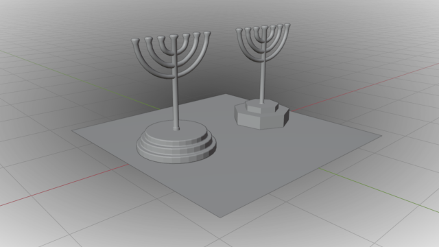 Menorah 3D Model in Other 3DExport