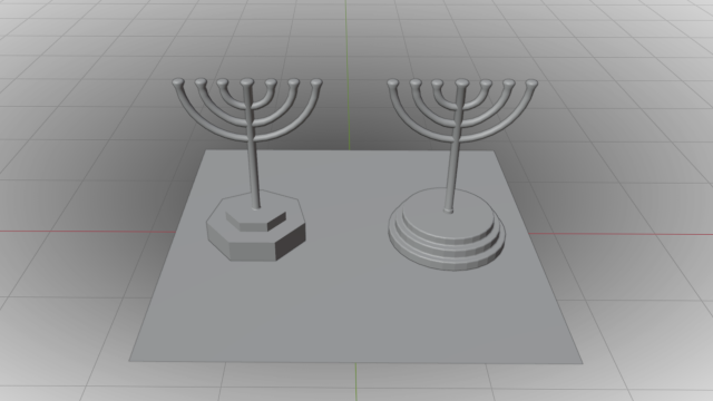 Menorah 3D Model in Other 3DExport