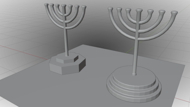 Menorah 3D Model in Other 3DExport