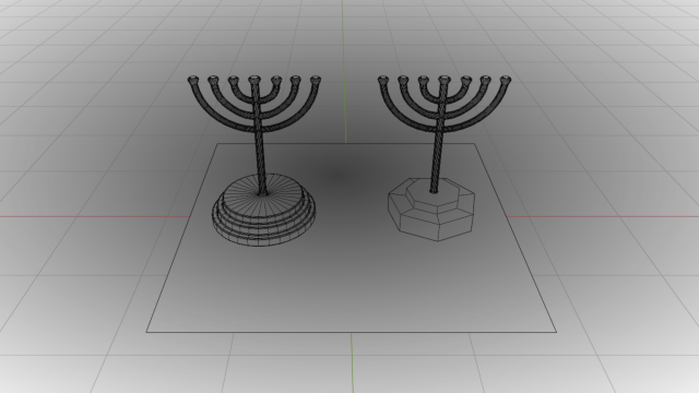 Menorah 3D Model in Other 3DExport