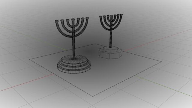 Menorah 3D Model in Other 3DExport