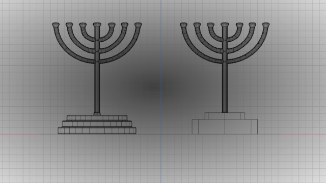 Menorah 3D Model in Other 3DExport