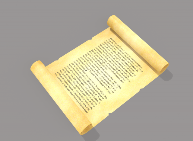 old paper 3D Model in Office 3DExport