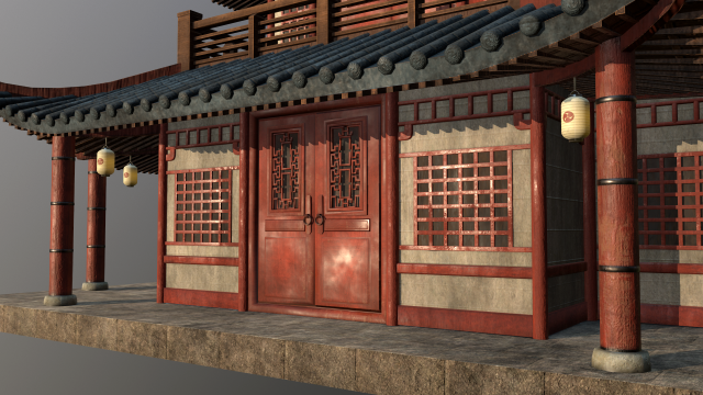 asian japanese-chinese-korean realistic building 3D Model in Buildings ...