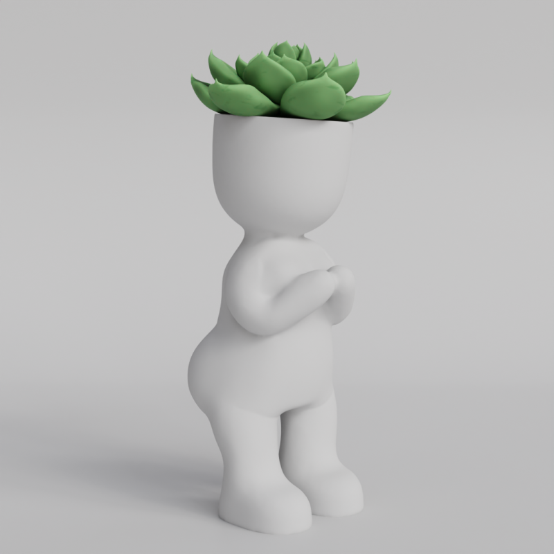 Adorable Succulent Planter STL File for 3D Printing - Cute Plant Pot Digital Download - 3D ...
