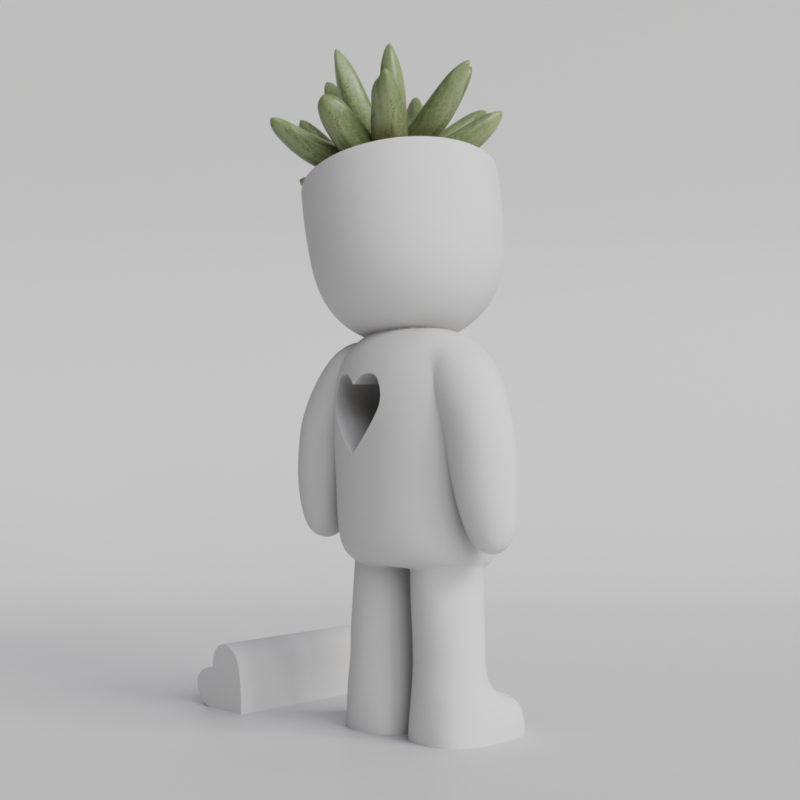 Heartfelt Character Planter - Unique 3D Printable STL File for ...