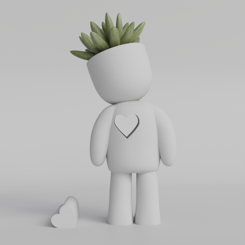 Heartfelt Character Planter - Unique 3D Printable STL File for ...