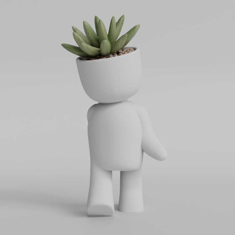 Adorable Walking Plant Pot Character STL File for 3D Printing - Cute ...
