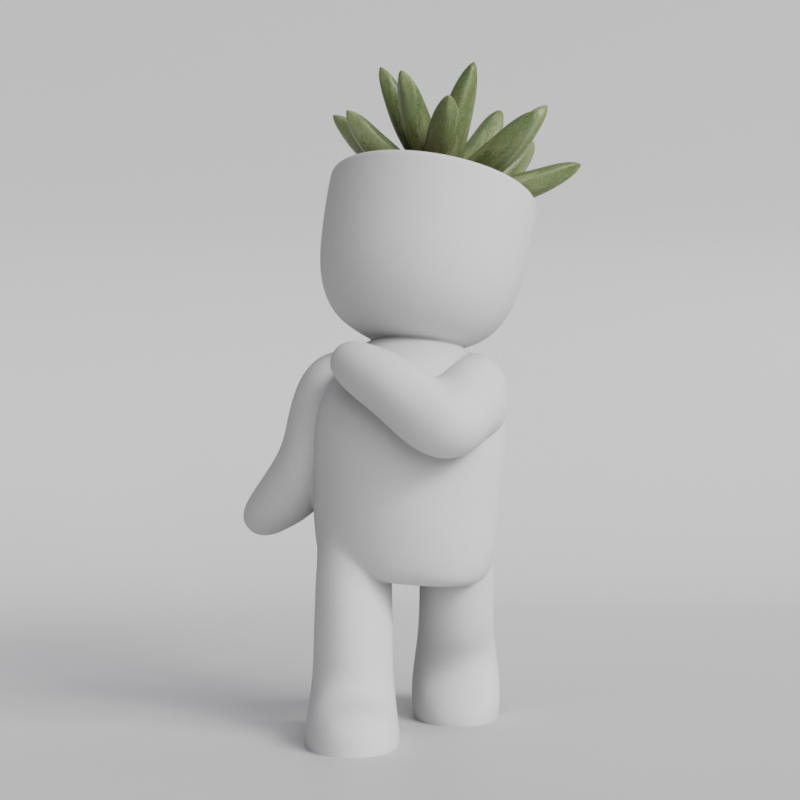 Adorable Walking Plant Pot Character STL File for 3D Printing - Cute ...