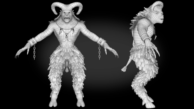 Demon Faun 3D Model in Monster 3DExport