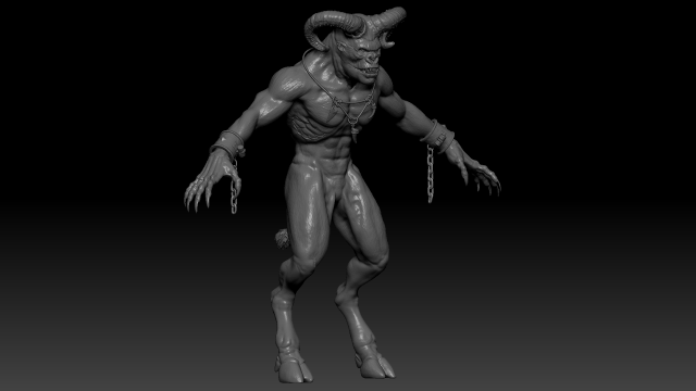 Demon Faun 3D Model in Monster 3DExport