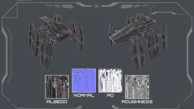M53 Mako fan concept model 3D Model in Fantasy Spacecraft 3DExport