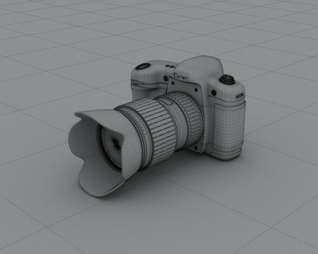 canon camera 3D Model in Photo 3DExport