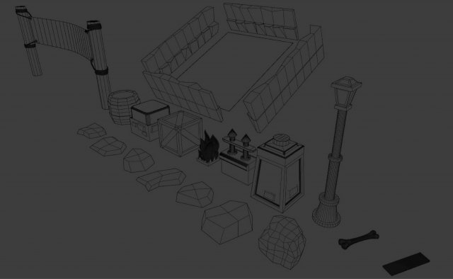 3d assets arena pack 3D Model in Environment 3DExport