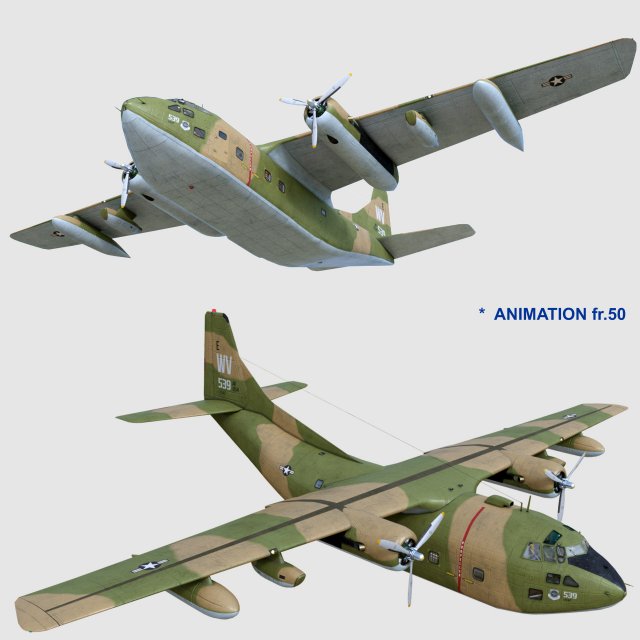 fairchild c-123 provider 3D Model in Transport 3DExport