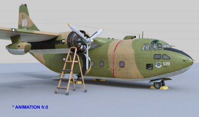 fairchild c-123 provider 3D Model in Transport 3DExport