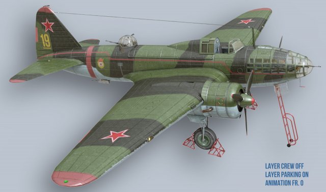 Ilyushin IL-4 3D Model in Bomber 3DExport